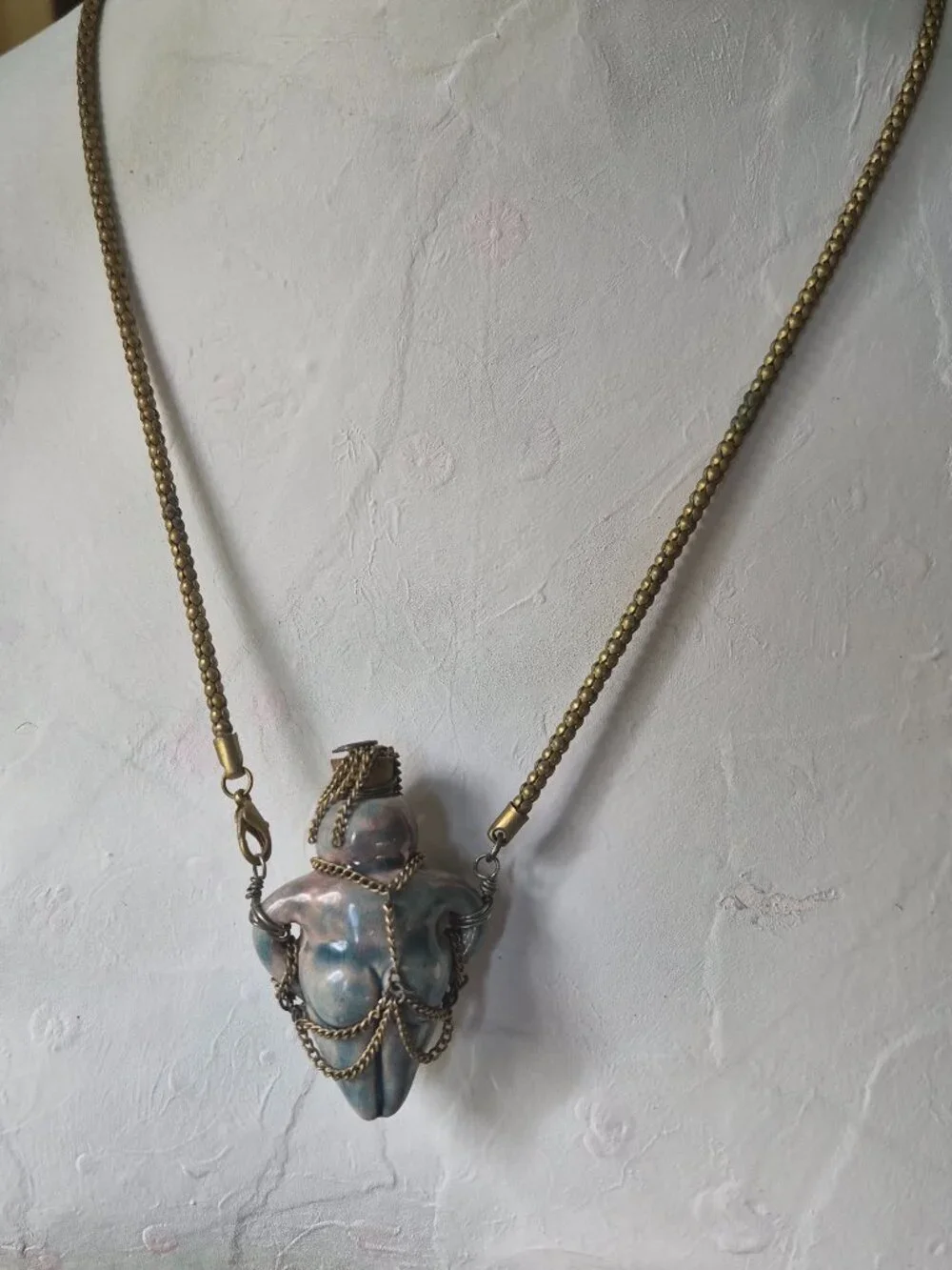 unbranded | Jewelry | Ceramic Venus Willendorf Pendant Vial Cork Lid ...